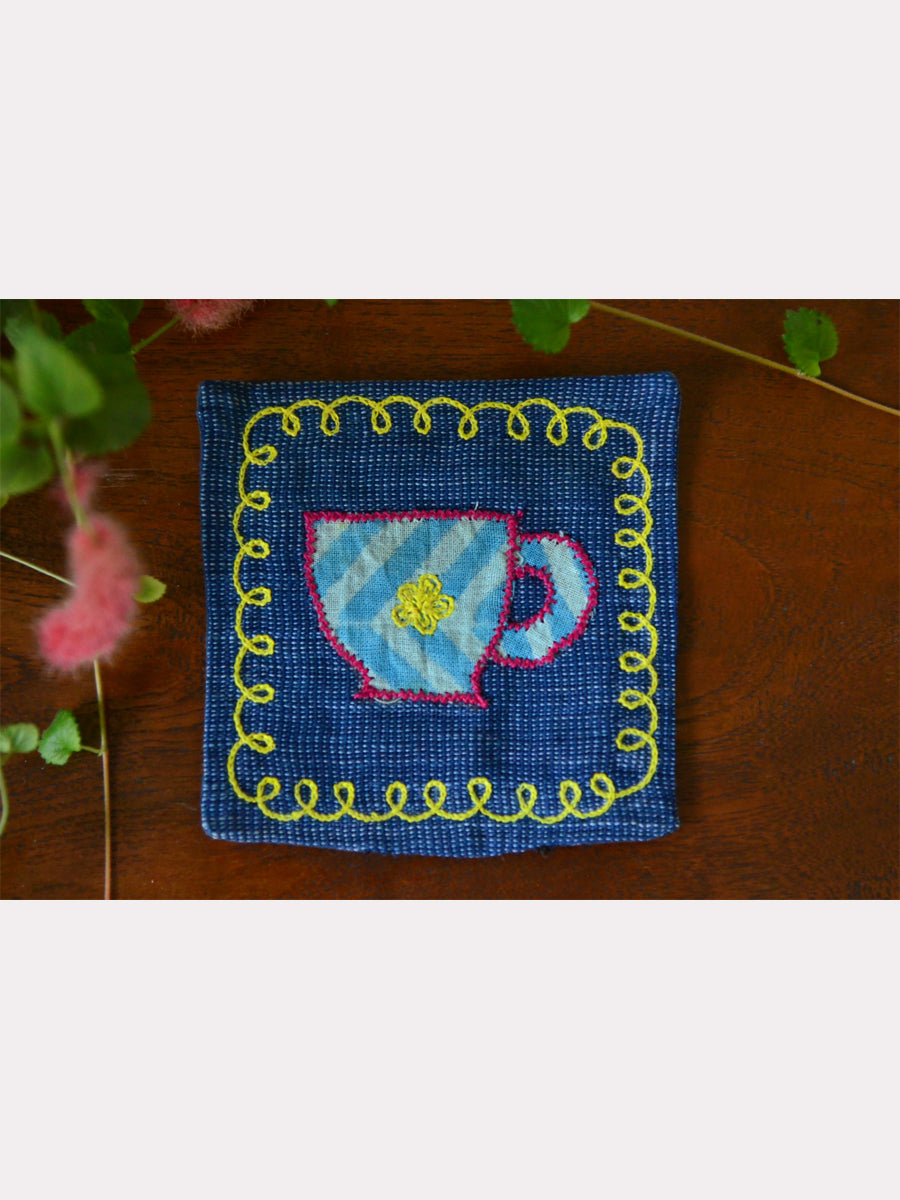 NAT DYE FABRIC COASTER 19 – Byloom