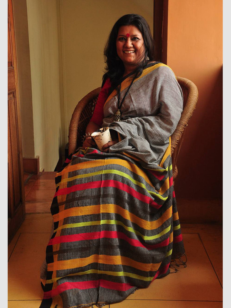80S KD CHECK SAREE – Byloom